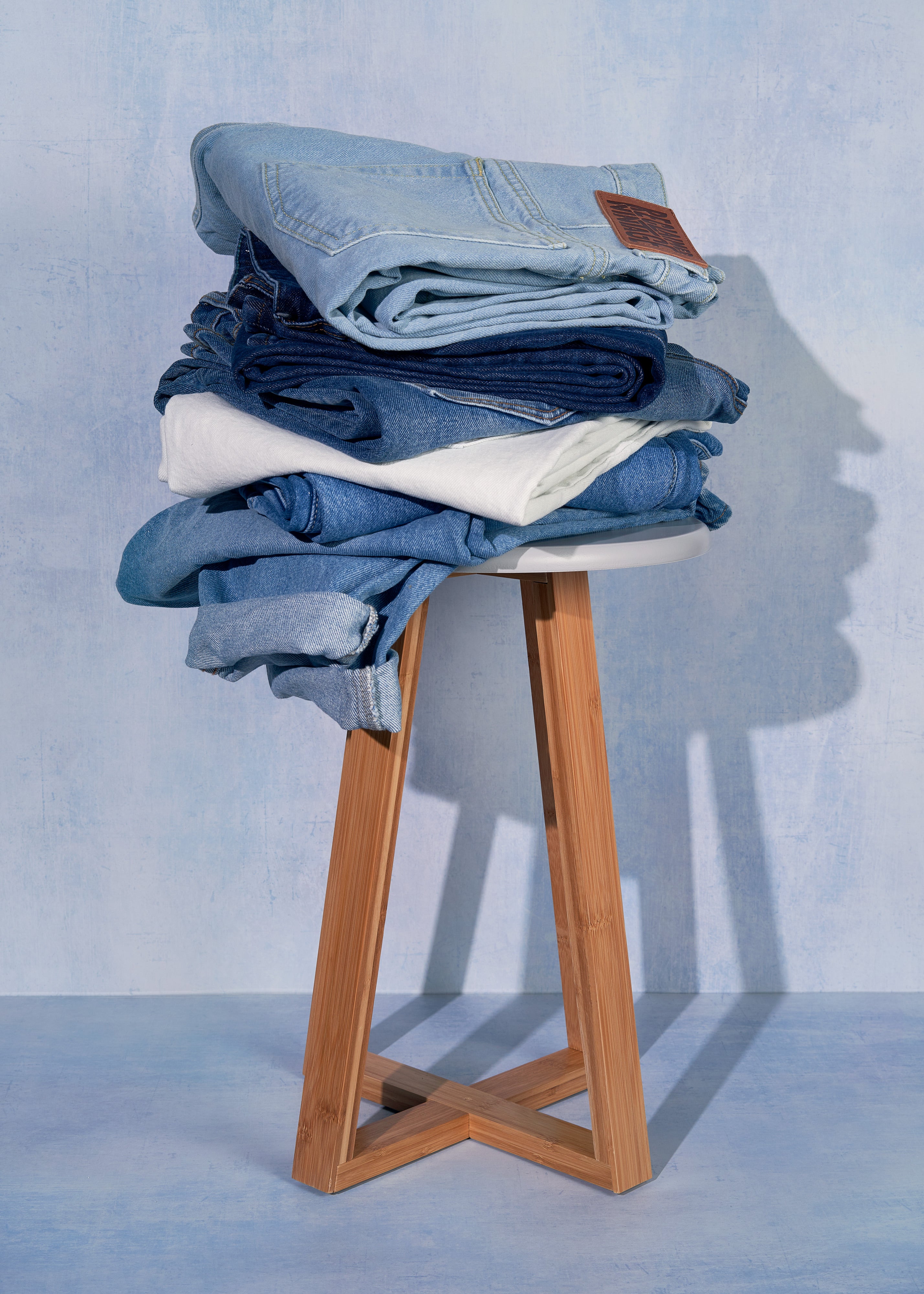 Washed Denim Vinyl Backdrop for Product & Food Photography – Club Backdrops